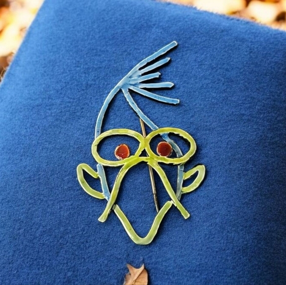 unknown | Jewelry | Brooch 96s Neon Face Brooch Signed Lot1242 | Poshmark